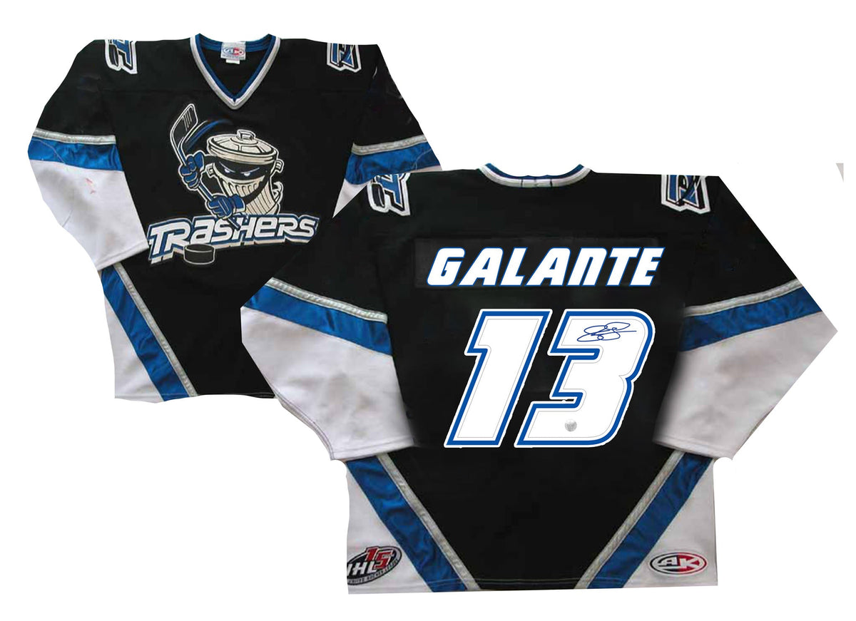 Jimmy Galante Signed Danbury Trashers Black Game Model Jersey