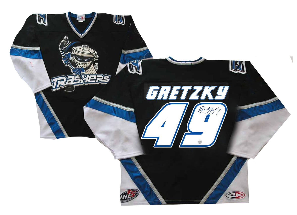 Brent Gretzky Signed Danbury Trashers Black Game Model Jersey